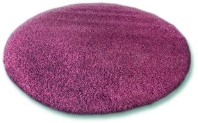 Kulatý koberec SHAGGY Hiza 5cm fialový