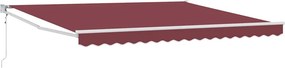 Automatická zatahovací markýza burgundská 400 x 300 cm 3215305