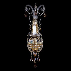 Křišťálová nástěnná lampa NADINE I. BRASS ANTIQUE CE - 8003 - ARTGLASS