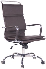 Kancelářská židle Sawston - umělá kůže | kávová