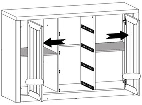 Obývací stěna PROVENCE a | 4 díly | 310 cm | andersen/lefkas