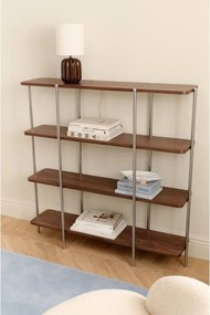 Regál v dekoru ořechu v tmavě přírodní barvě 120x120x30 cm Lyllo – Ellos Home