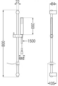 Mexen sprchový set DF00, růžovo-zlatá, 785004582-60