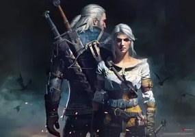 GOOD LOOT Puzzle The Witcher: Geralt  Ciri / 1000 dílků / 68,3 × 48 cm