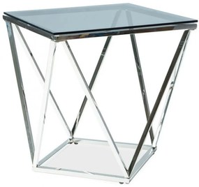 Casarredo Konferenční stolek SILVER B chrom/kouřové sklo