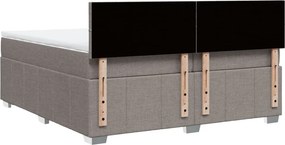Box spring postel s matrací taupe 200x200 cm textil 3287179