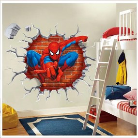 Živá Zeď Samolepka na zeď Spiderman ze zdi
