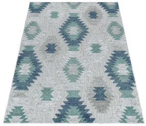 Ayyildiz, Kusový koberec Bahama 5153 Blue – na ven i na doma, 80x250, modrá, chodba / předsíň
