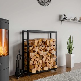 Stojan na palivové dřevo Keri V2 25x80x100 – černá