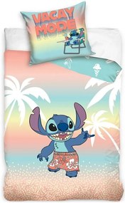 Oboustranné ložní povlečení Lilo & Stitch - motiv Dovolenkový režim - 100% bavlna - 70 x 90 cm + 140 x 200 cm