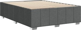Postel bez matrace tmavě šedá 140 x 200 cm textil 3284840