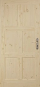 Orkan Interiérové dveře 60 L, 650 × 1985 mm, masivní dřevo, levé, borovice, plné