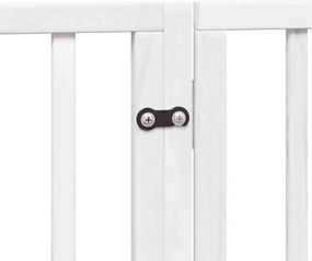Zábrana pro psy s dvířky skládací 6 panelů bílá 480 cm topol 3155561