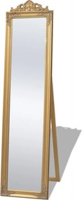 vidaXL Volně stojící zrcadlo barokní styl 160 x 40 cm [243692] Barva: zlatá