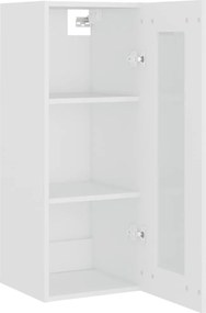 vidaXL Závěsná nástěnná skříňka 34,5 x 34 x 90 cm [812456] Barva: Bílá