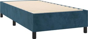 Box spring postel s matrací tmavě modrá 80 x 200 cm samet 3137993