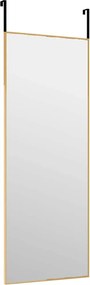 Zrcadlo na dveře zlaté 30 x 80 cm sklo a hliník 327413