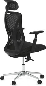 Ergonomická kancelářská židle NILS - černá síťovina