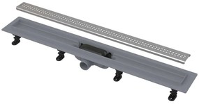 Alca - Sprchový žlab Simple 55 cm, s okrajem pro perforovaný rošt, včetně roštu, nerez mat APZ9-550M