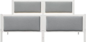 Rám postele s čelo Světle šedá 200 x 200 cm textil 3394247