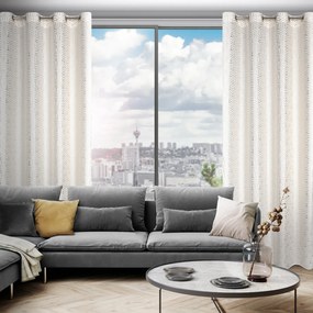 ZÁVĚS NA KROUŽCÍCH SEMI 140X250 CM VZOROVANÁ