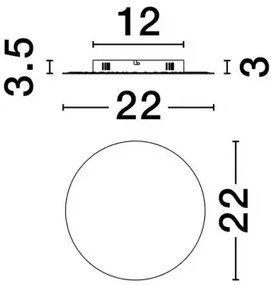 LED kávové svítidlo na zeď Cyrcle 12W