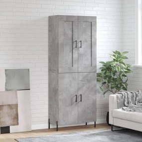 Skříň highboard betonově šedá 69,5x34x180 cm kompozitní dřevo 3199565