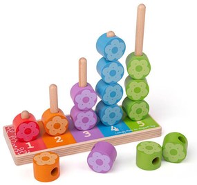 Bigjigs Toys Bigjigs Baby Nasazování barevných květinek