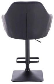 LuxuryForm Barová židle ROMA na černé podstavě - černá