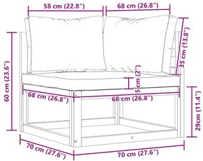 vidaXL Marketos Dílčí rohové pohovky 2 ks s poduškami tmavě šedé
