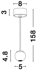LED lustr Nocci 5 černé