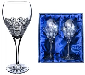 Onte Crystal Bohemia Crystal ručně broušené sklenice na červené víno 500pk 420 ml 2KS