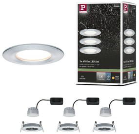 Paulmann 93496 LED Coin Nova round, set kulatých bodovek v matně bílé úpravě, LED 3x6,5W 2700K tříkrokové stmívání, prům. 7,8cm