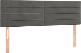 Box spring postel s matrací tmavě šedý 140 x 190 cm samet 3141360