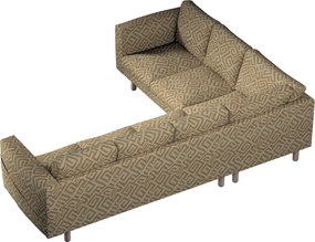 Potah na pohovku IKEA Norsborg rohová 5-místná barva béžová látka pletený vzor, vzorované