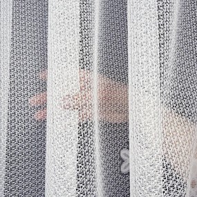 Žakárová jemná záclona bílá metráž Ervi 132027