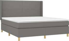 Box spring postel s matrací tmavě šedá 180x200 cm textil 3131850