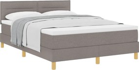 Postel s boxspringem s polštářem Taupe 140 x 190 cm textil 3338843