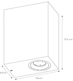 Lucide 22860/10/31 - LED Stmívatelné venkovní svítidlo ZORA 2xGU10/5W/230V IP44