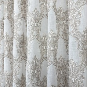 Voálová Luxusní vyšívaná záclona bílá Versailles Beige metráž Ervi 3634-13