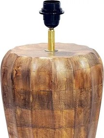 Designová stolní lampa Desmond 65 cm béžová / hnědé mango