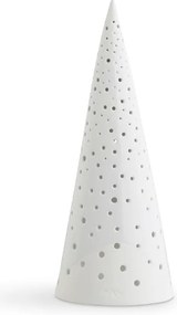 Bílý vánoční svícen z kostního porcelánu Kähler Design Nobili, výška 30 cm