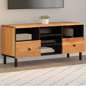 Tv Stolek 100 X 33 X 46 Cm - Černá / masivní mangovníkové dřevo