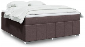 Box spring postel s matrací tmavě hnědá 180x200 cm textil 3285494