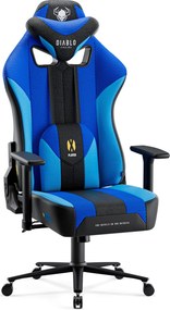 Látková herní židle Normal Size, modrý-černý: Diablo X-Player 2.0 Frost Black