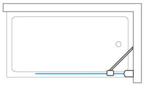 Roth Proxima Line vanová zástěna 80 x 150 cm brillant transparent 453-8000000-00-02