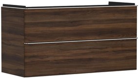 Hansgrohe Xelu Q - Umyvadlová skříňka, 63x118x50 cm, 2 zásuvky, tmavý ořech/chrom 54038000
