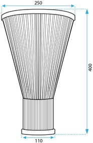 Toolight Toolight, nástěnné svítidlo 1xE27 APP1272-1W, přírodní hnědá, OSW-02404