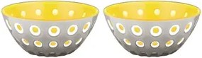 Guzzini LE MURRINE žlutá/šedá/bílá / Sada misek / 2 ks / O 12,5 cm / a
