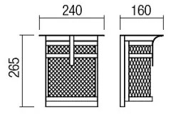 Redo 9577 - Venkovní nástěnné svítidlo VISIR 1xE27/42W/230V IP23